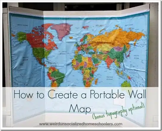 How to Create a Portable Wall Map - Weird, Unsocialized Homeschoolers