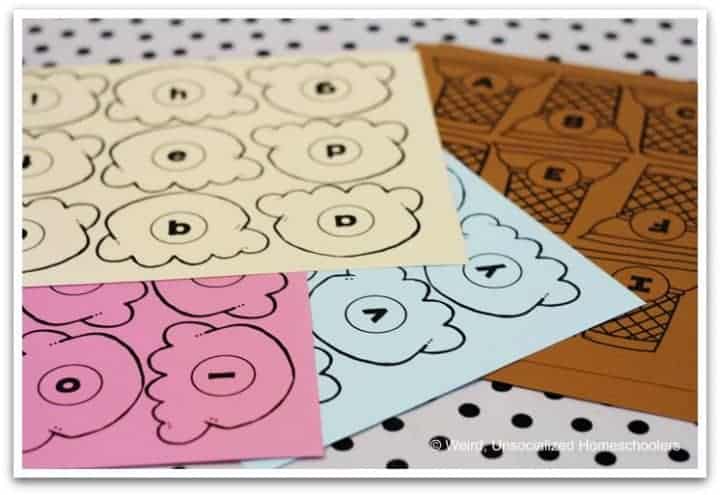 Ice Cream ABC Matching Game {with printable} - Weird, Unsocialized ...
