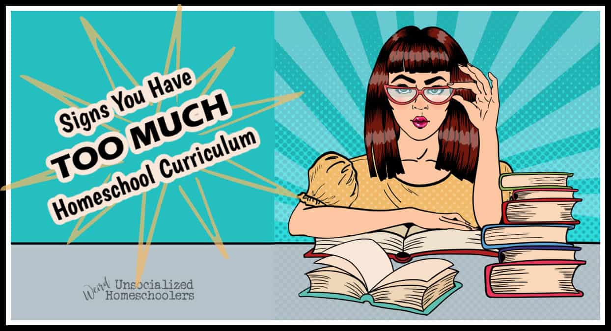 Signs You Have Too Much Homeschool Curriculum - Weird, Unsocialized ...
