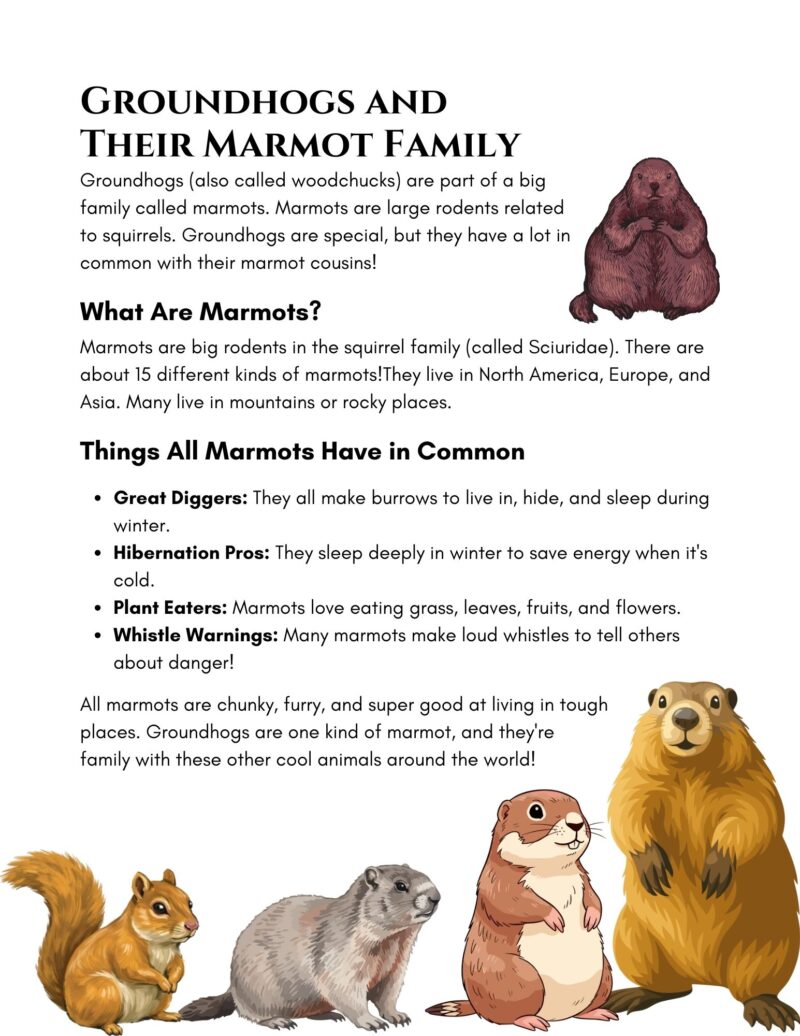 Labs of Wonder: Groundhogs Unit Study - Weird, Unsocialized Homeschoolers